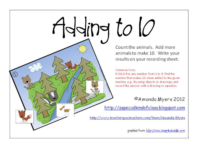 A special kind of class: New Forest Animal Math Work stations