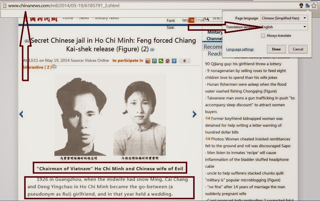 Bella Vita: CHINA NEWS - "Ma Đầu" HO CHI MINH CÓ VỢ LÀ TĂNG TUYẾT MINH ...