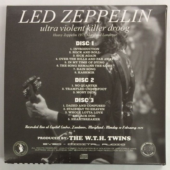 T.U.B.E.: Led Zeppelin - 1975-02-10 - Landover, MD (SBD/FLAC) Empress ...
