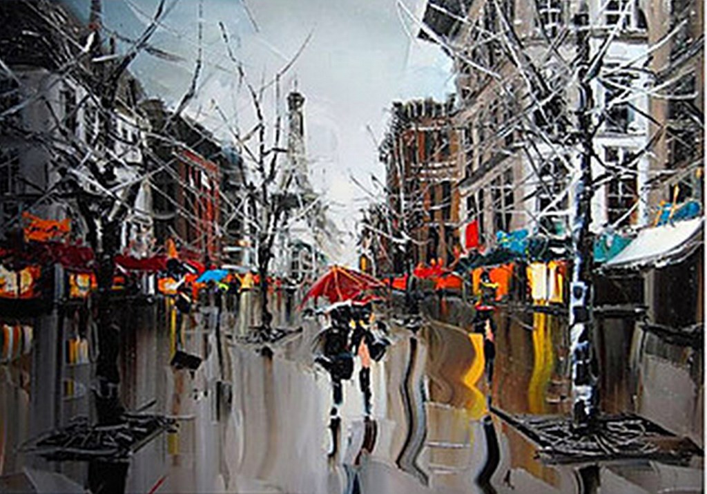 Arte y Actividad Cultural: Paisajes Modernos Pintados al Óleo