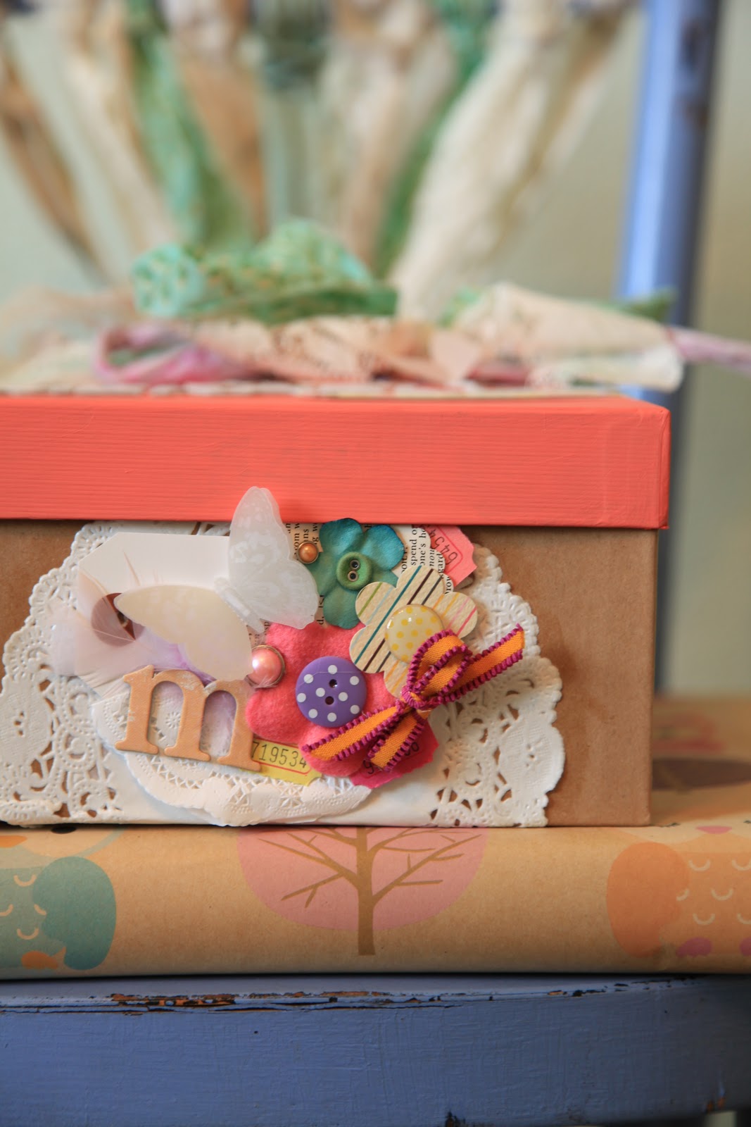 vintage pretty: {DIY} Turn a Shoe box into a Gift Box