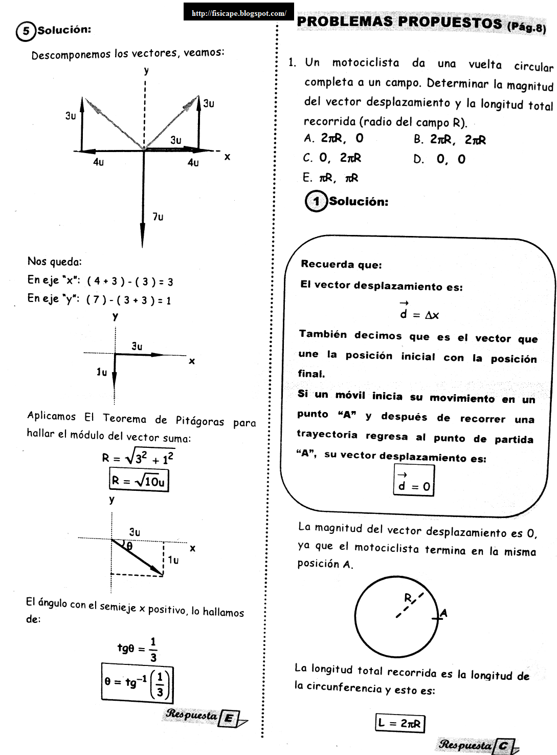 Fisica PreUniversitaria: Vectores - Ejercicios Resueltos