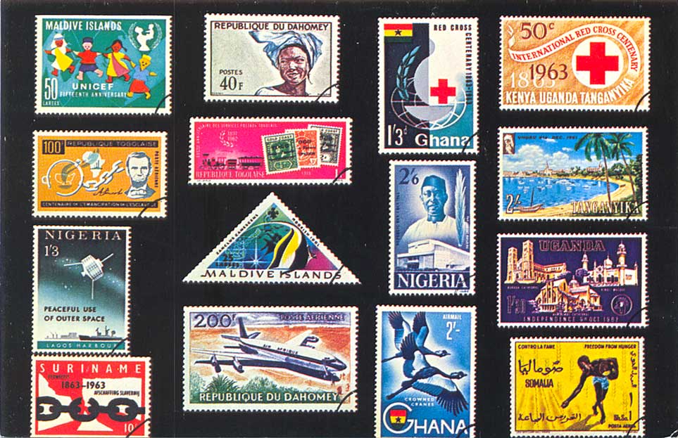 POSTCARDY: the postcard explorer: Stamp Show Greetings & Triangle Stamps