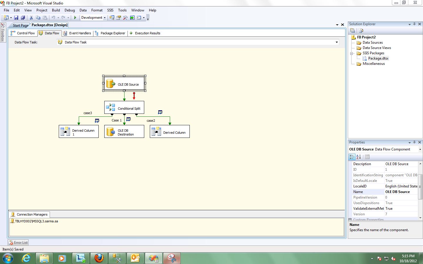 TechInfoBI: SSIS-Conditional Split Transformation ScreenShots