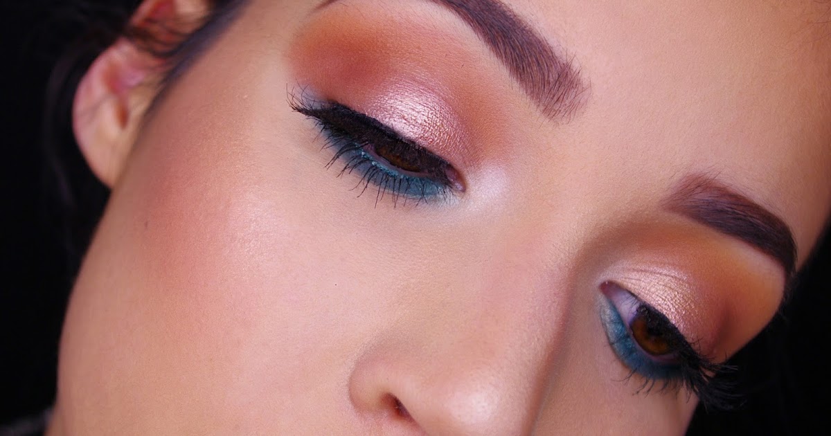 TEAL & CARAMEL | pop of color eye look | My Vision Beauty