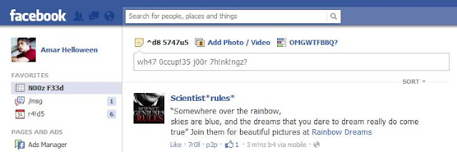 Use Facebook in Hackers's Language "1337"