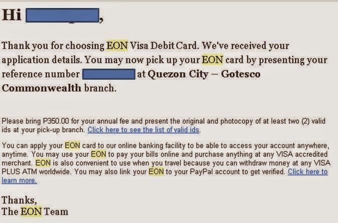 How to Apply for EON Visa Debit Card in UnionBank Philippines ~ Tweaks ...