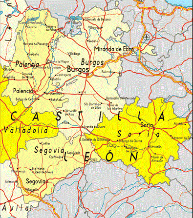 Castile and Leon Map Information | Map of Spain Pictures and Information