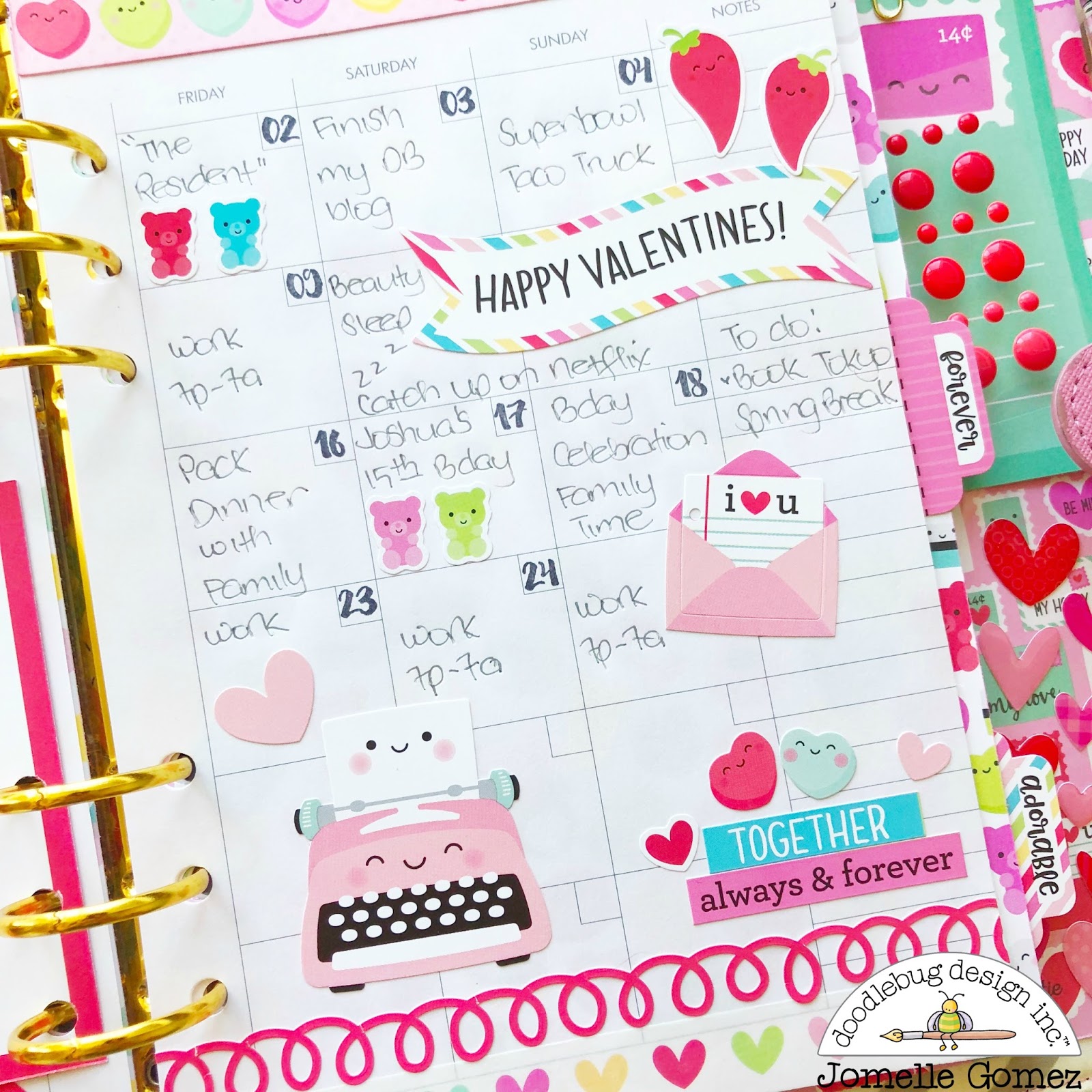 Doodlebug Design Inc Blog: So Punny | Valentine's Planner by Jomelle