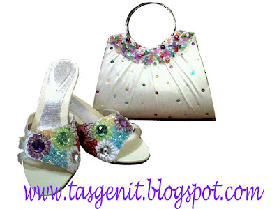 CLUTCH BAG/TAS PESTA @ Tas Genit: Matching Set Tas Pesta Putih dan ...