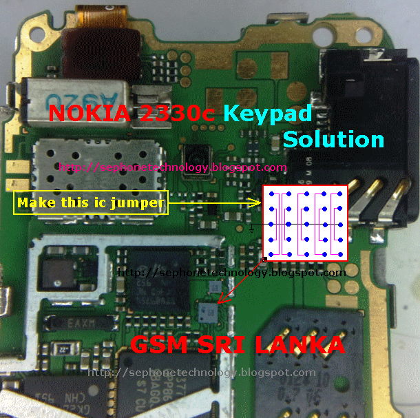 Nokia 2330 Keypad Ic Solution Jumper | Teknik Dasar Servis Hp