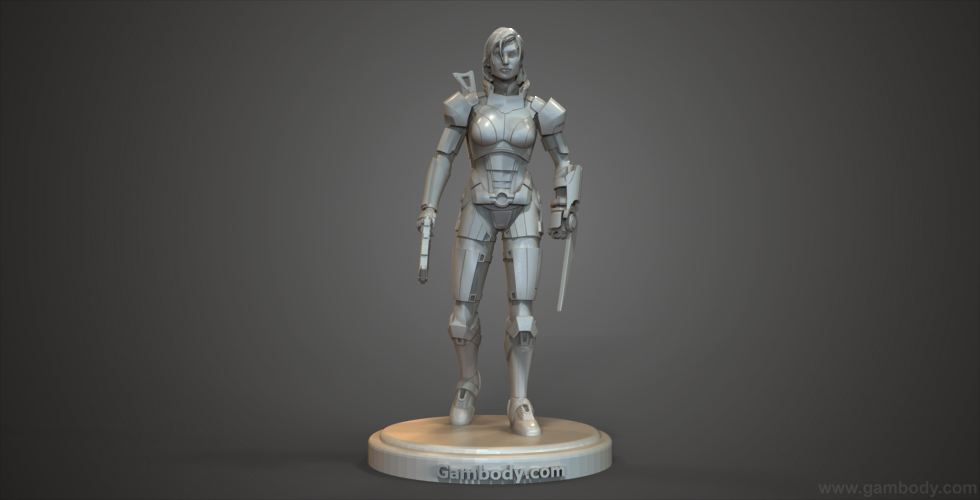 Mass Effect Female Shepard 3D Figurine | Static | 3D Printing Designs