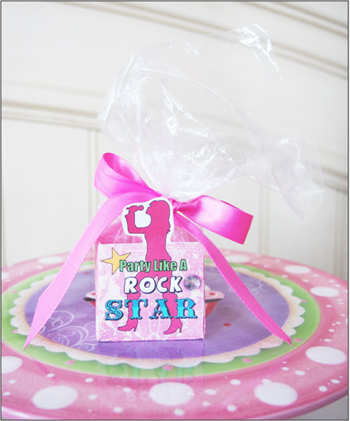 Party Favor Ideas "Rock Star" Candy Box - Parties and Patterns