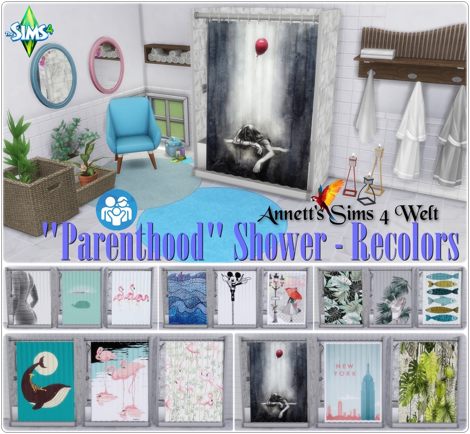 Annett's Sims 4 Welt: "Parenthood" Shower - Recolors