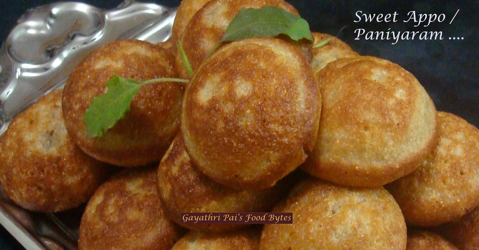 Gayathri Pai's Food Bytes: Sweet Appo / Paniyaram.