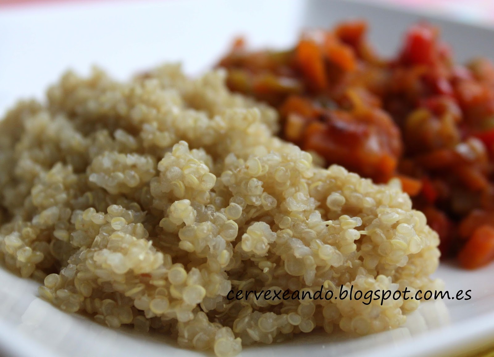 Cervexeando: Quinoa con verduras ecolóxicas