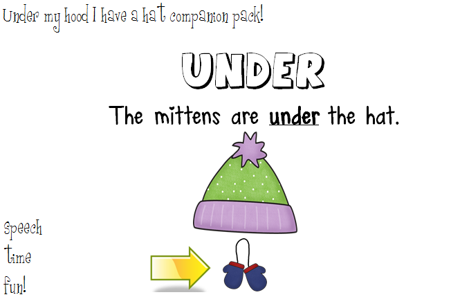 Under My Hood I Have a Hat Companion Activity Pack! - Speech Time Fun ...