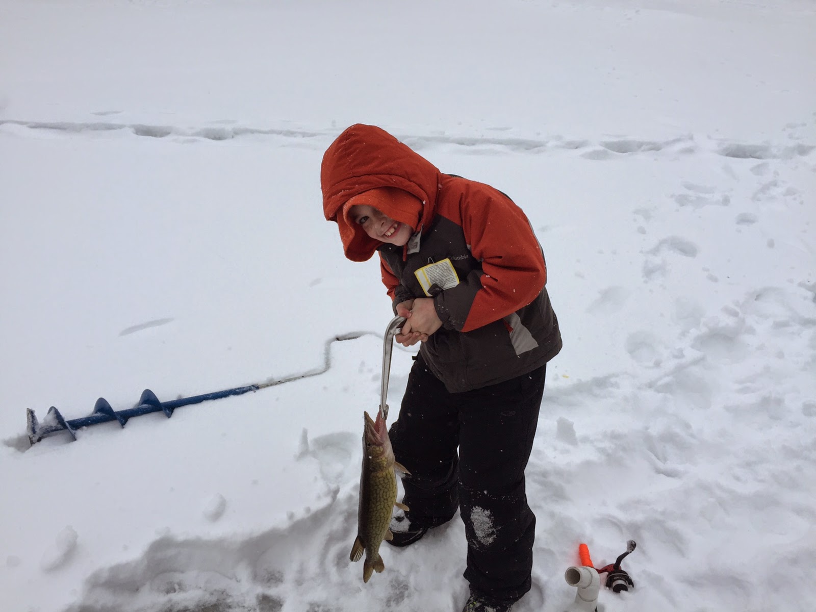 Head in the Clouds Amherst: Spring ice fishing on Puffer's Pond