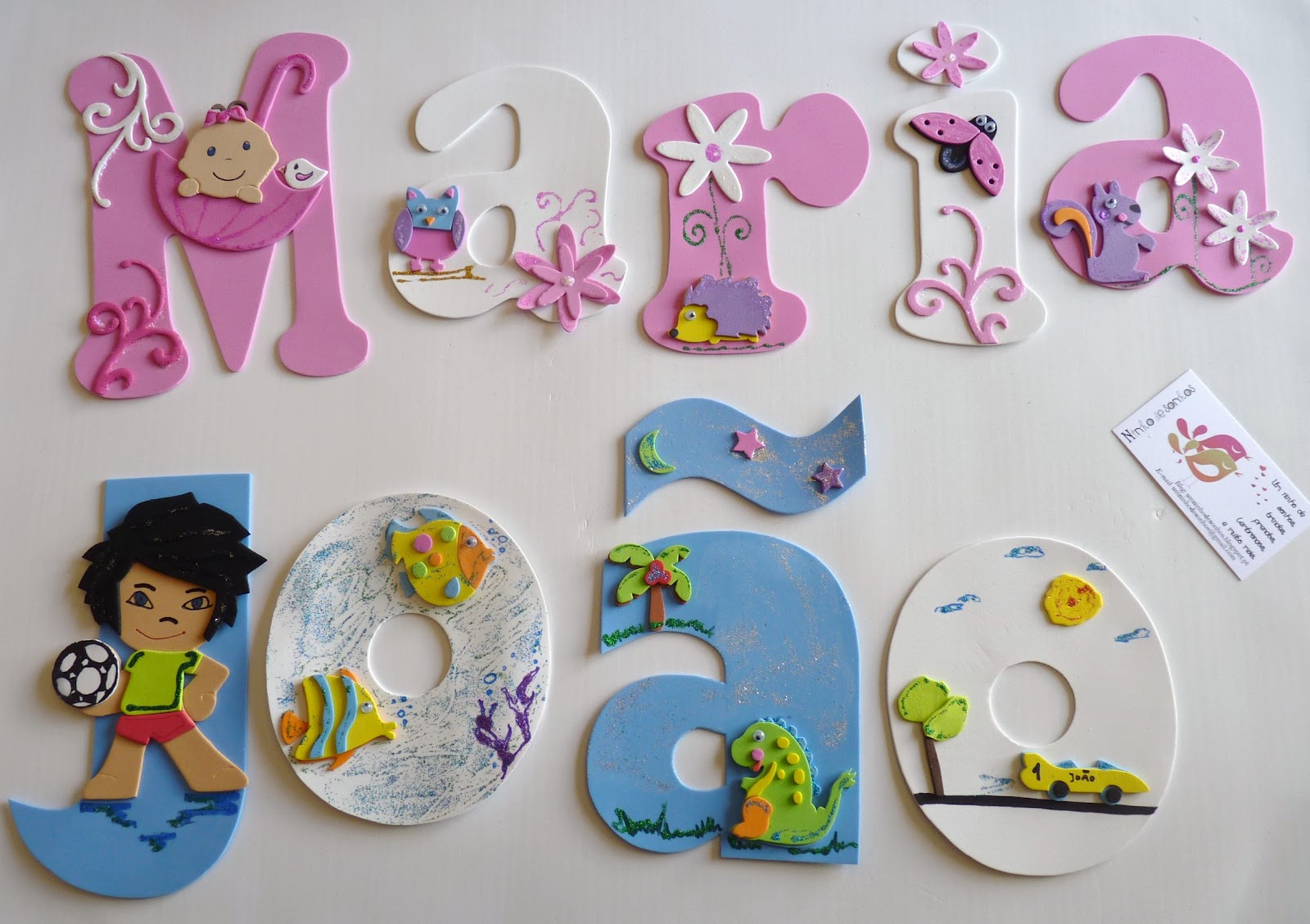 Ninho de Sonhos: Nomes em EVA