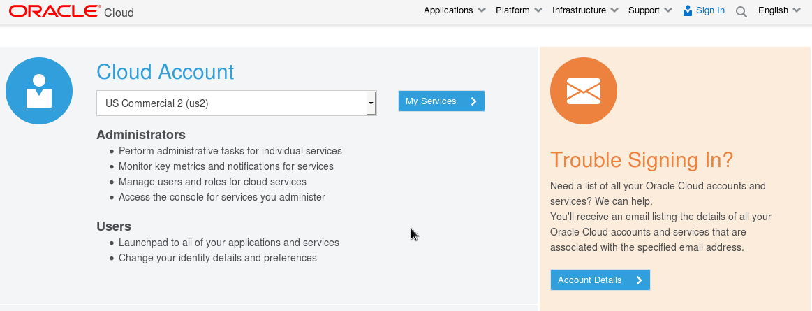 --Kundun Oracle--: Setting up an Oracle Cloud Database Service