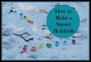 Outdoor Play Party - How to Make a Snowy Rainbow
