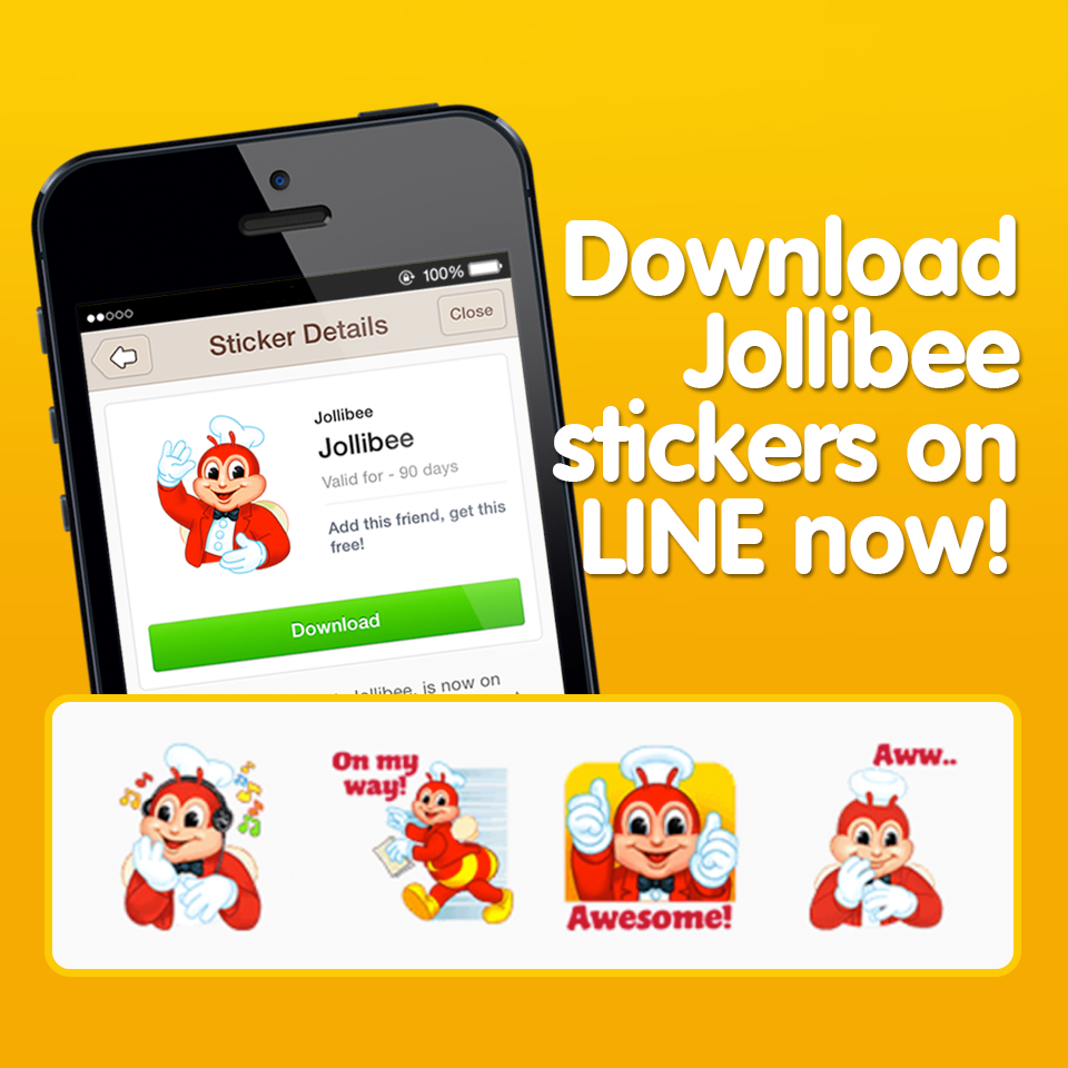 Lemon GreenTea: Jollibee Stickers now on LINE!