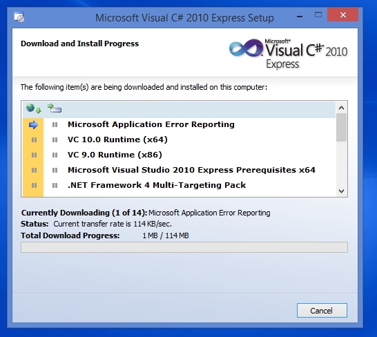 Microsoft Visual C# 2010 Express edition installation | Automation Home
