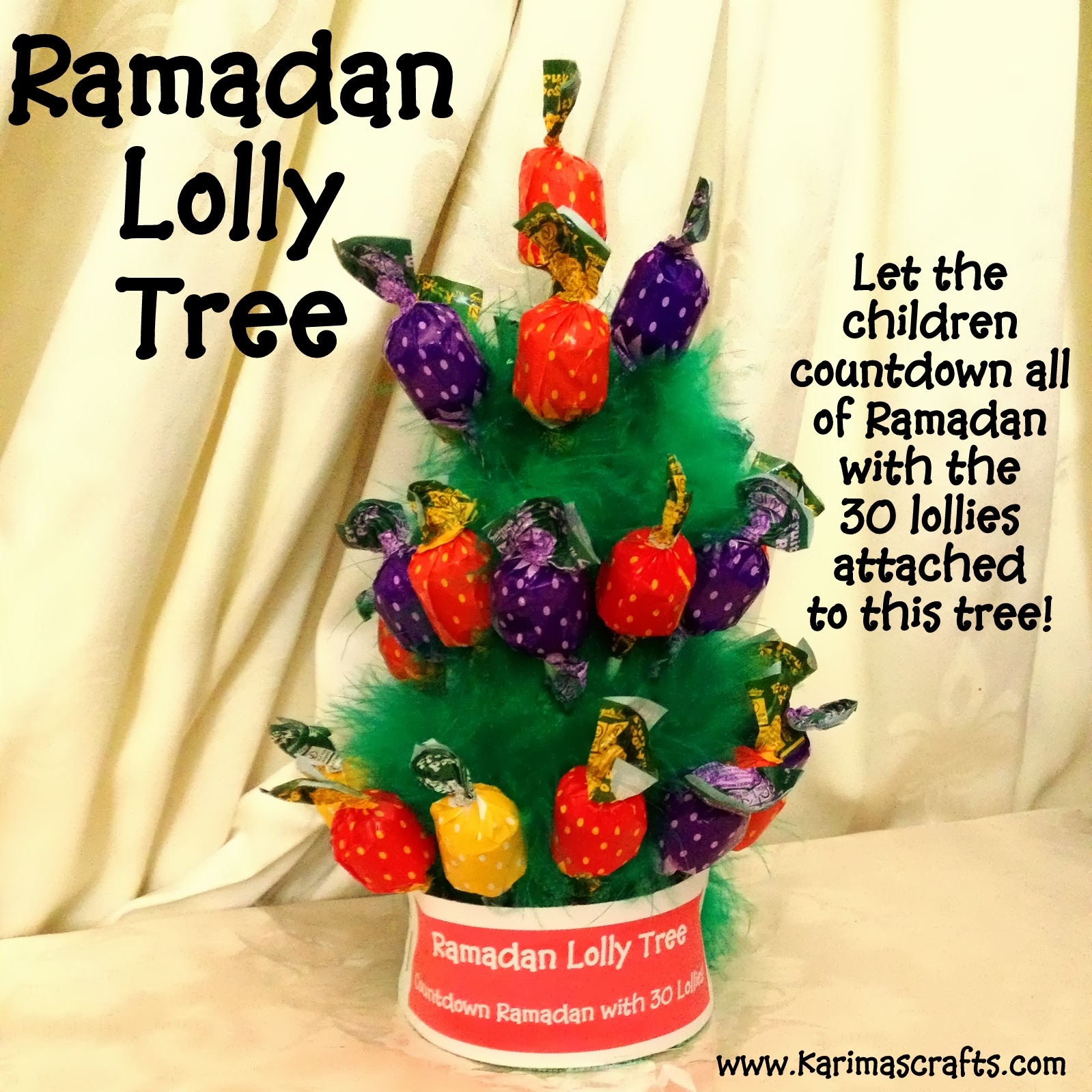 Karima's Crafts: Ramadan Lolly Tree - 30 Days of Ramadan Crafts