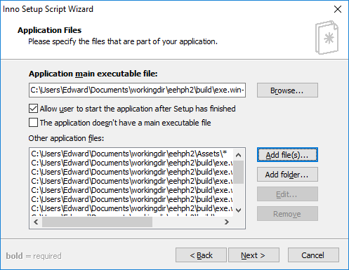Using inno to package your Python application