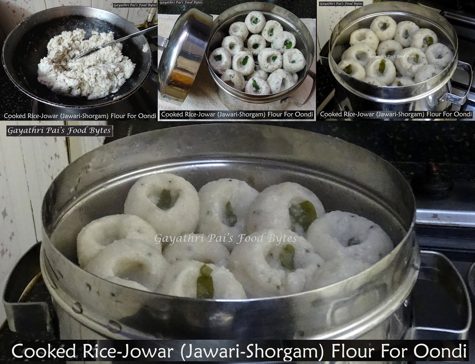 Gayathri Pai's Food Bytes: Rice-Jowar (Jwari/Sorghum) Oondi (Steamed ...