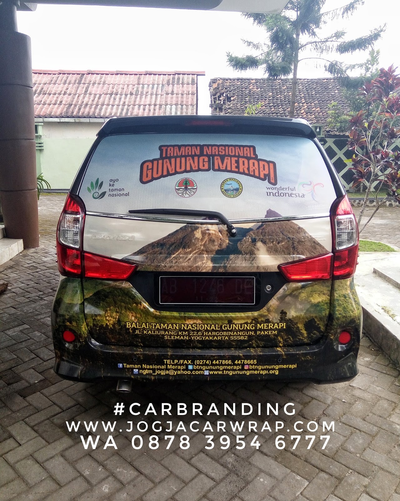 Sticker branding jogja Taman nasional gunung merapi | Jogja Car Wrap