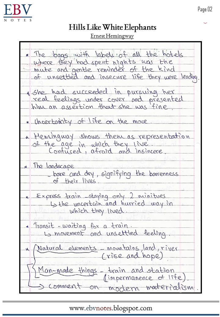 TOPPER'S NOTES: Hills Like White Elephants | Ernest Hemingway | Short ...