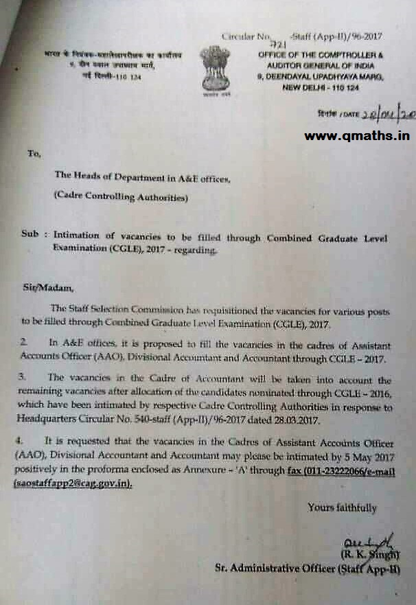 Snap Shot of the letter: