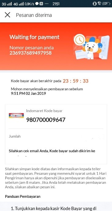 Flowchart proses pembelian lazada