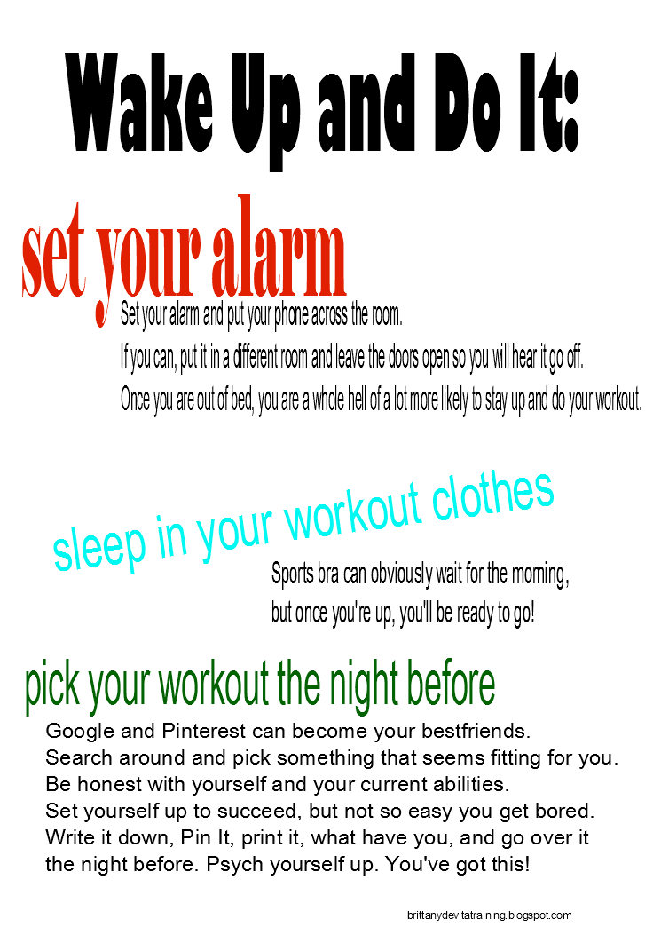 if it's not work, it won't work.: just get up and do it