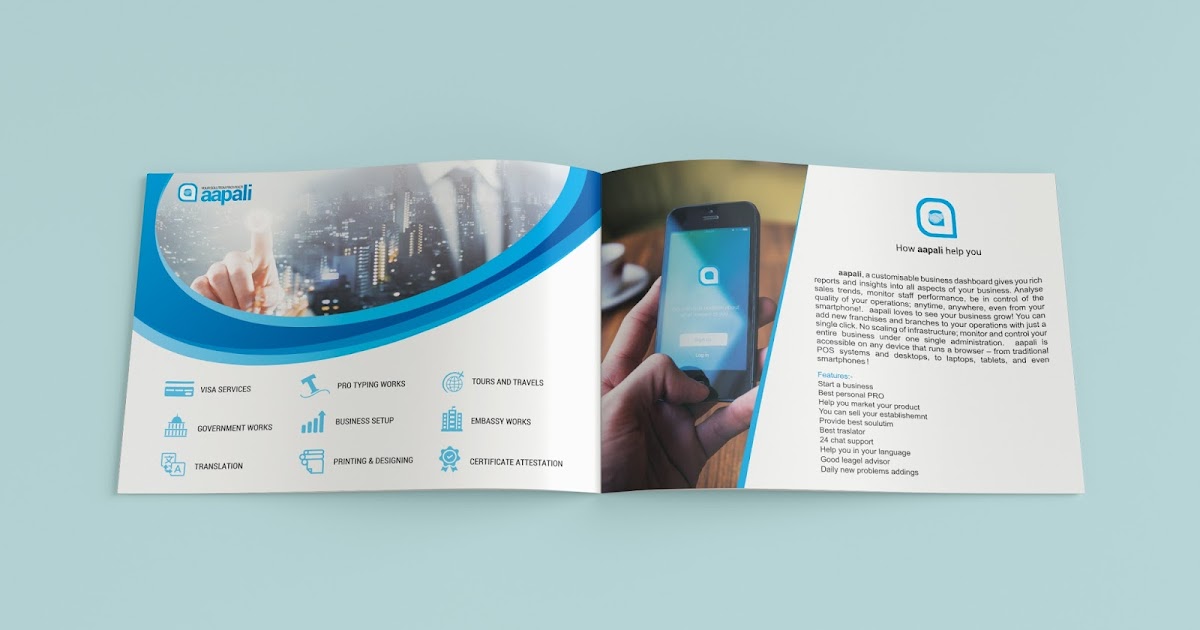 Horizontal A5 Brochure Mockup Bundle - Azar Design