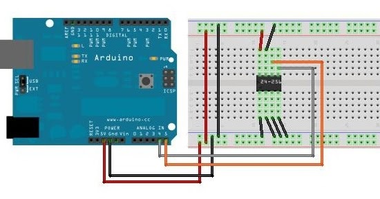 Nerd Club: Writing data from Arduino to 24LC256 eeprom chip over serial/UART