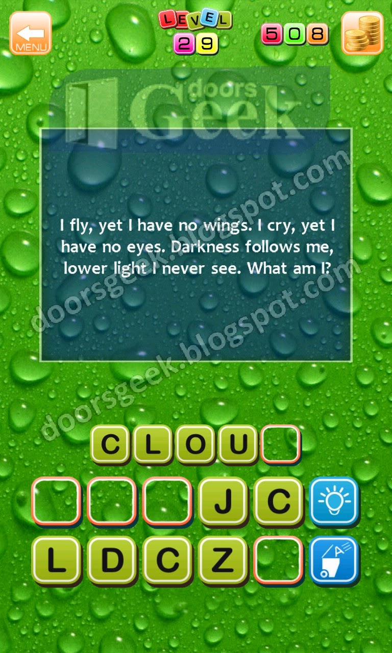 Unriddle Riddle - Level 29 ~ Doors Geek