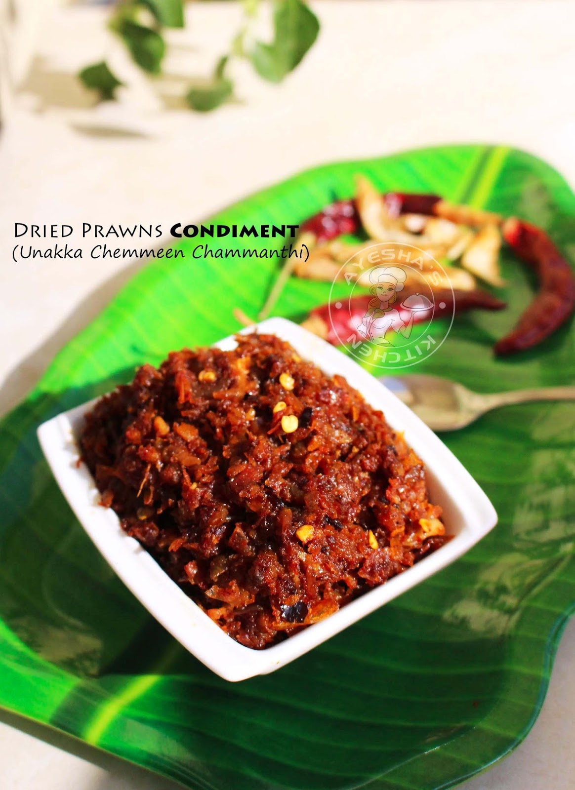 CONDIMENT RECIPES - ROASTED DRIED PRAWNS