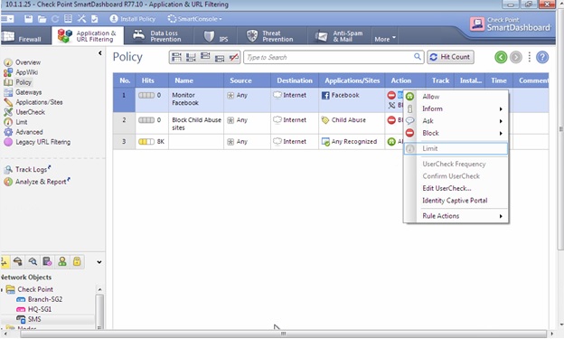 My Check Point CCSA Journal: Check Point Application Control & URL Filtering