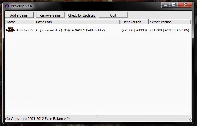 Black Fire: Atualizando o PunkBuster no Battlefield 2