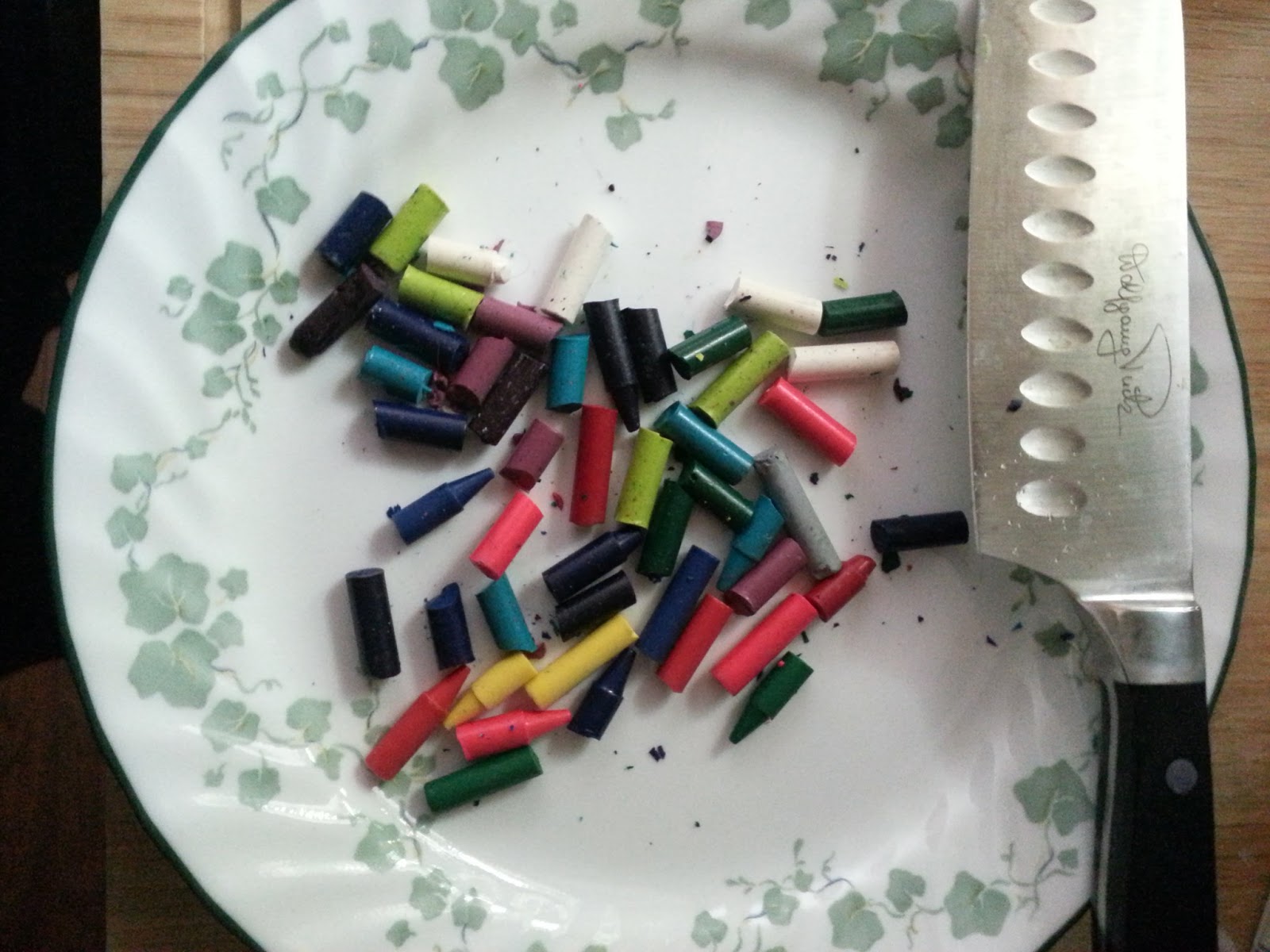 I used a knife to cut the larger pieces into smaller pieces.