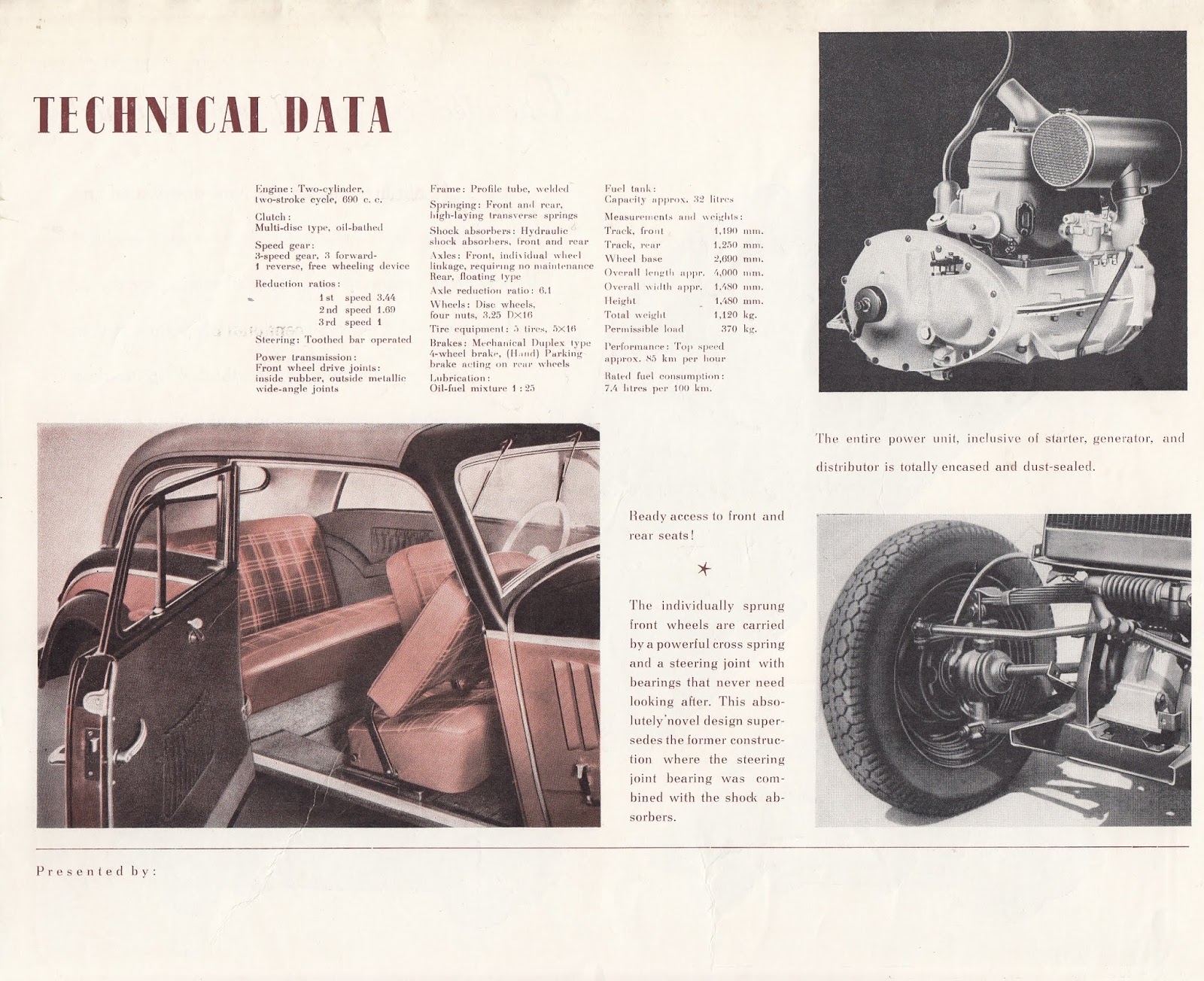 DKW Auto-Union Project: 1949 IFA F8 English Brochure