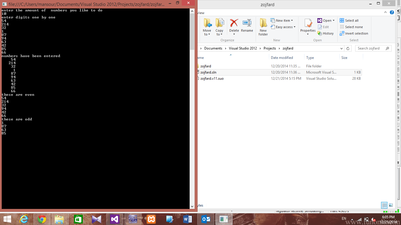 Odd and Even number in c#