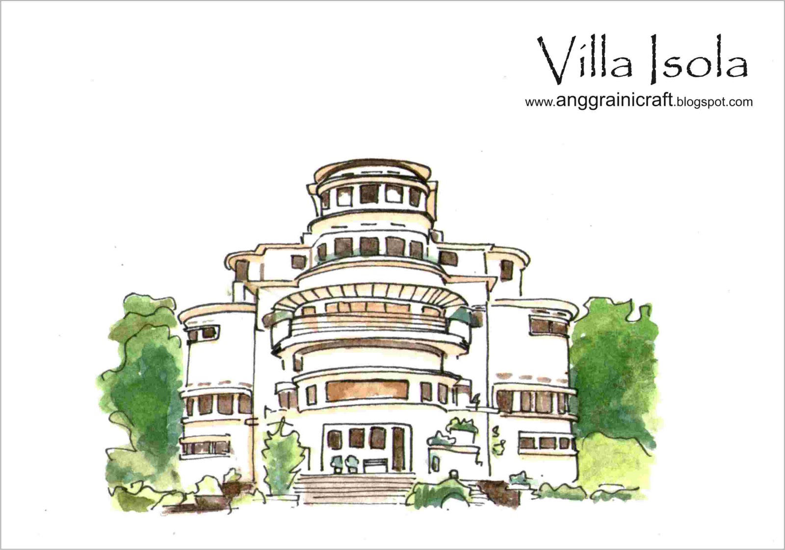 Anggraini craft: Daily postcard: day 40 - Villa Isola {BANDUNG}