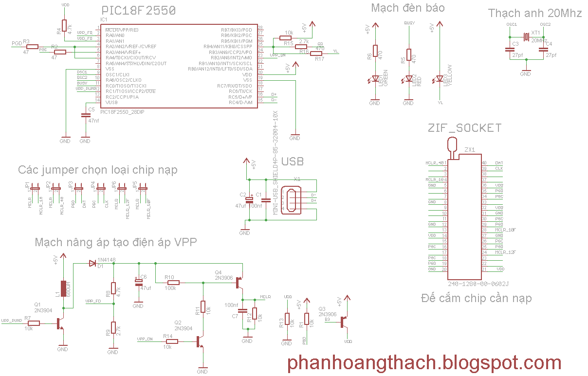 Điện tử ứng dụng: Tự chế mạch nạp PIC