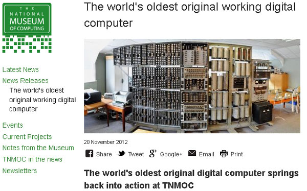La computadora más vieja del mundo tiene 61 años y está en Londres