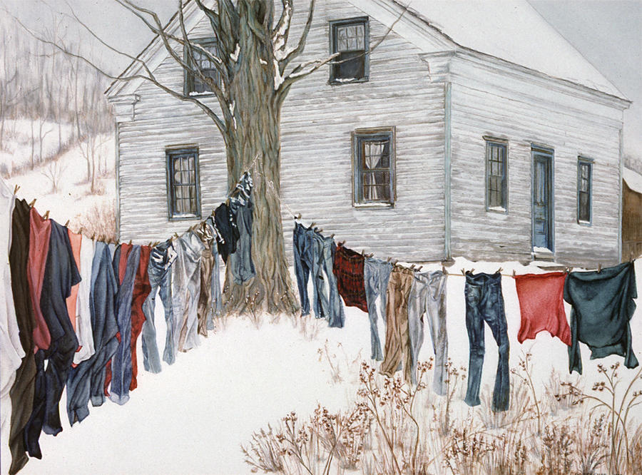 Who will make me laugh: Winter Clothesline