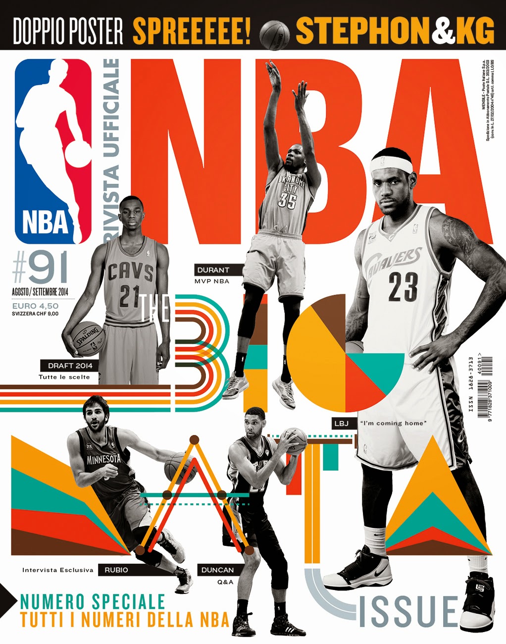LOVE this Italian NBA Magazine layout of images from my hoop the ...