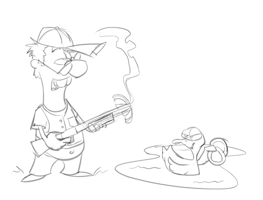 Cade's Sketch Blog: Trapshoot Sketch